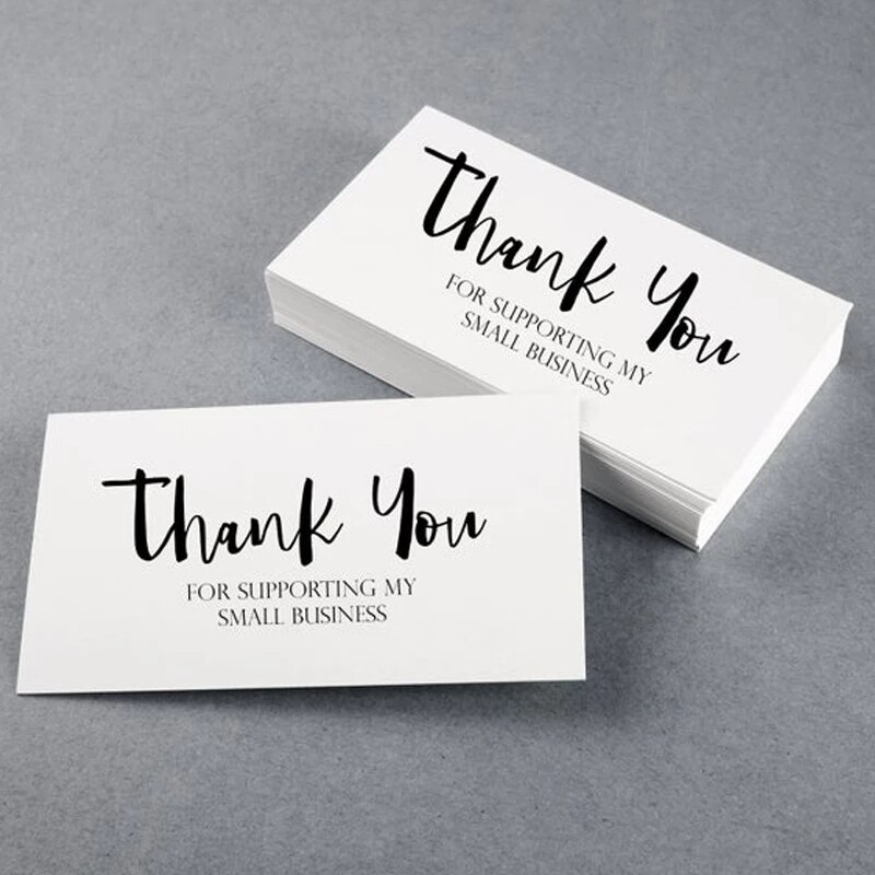 200pcs Pink Watercolor Thank You Card Business Pri... – Grandado