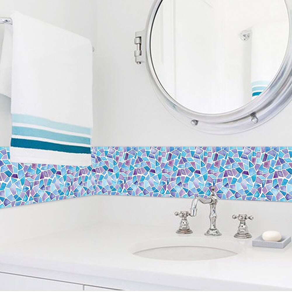 6 Pcs Paars Blauw Mozaïek Muur Sticker Zelfklevend... – Grandado