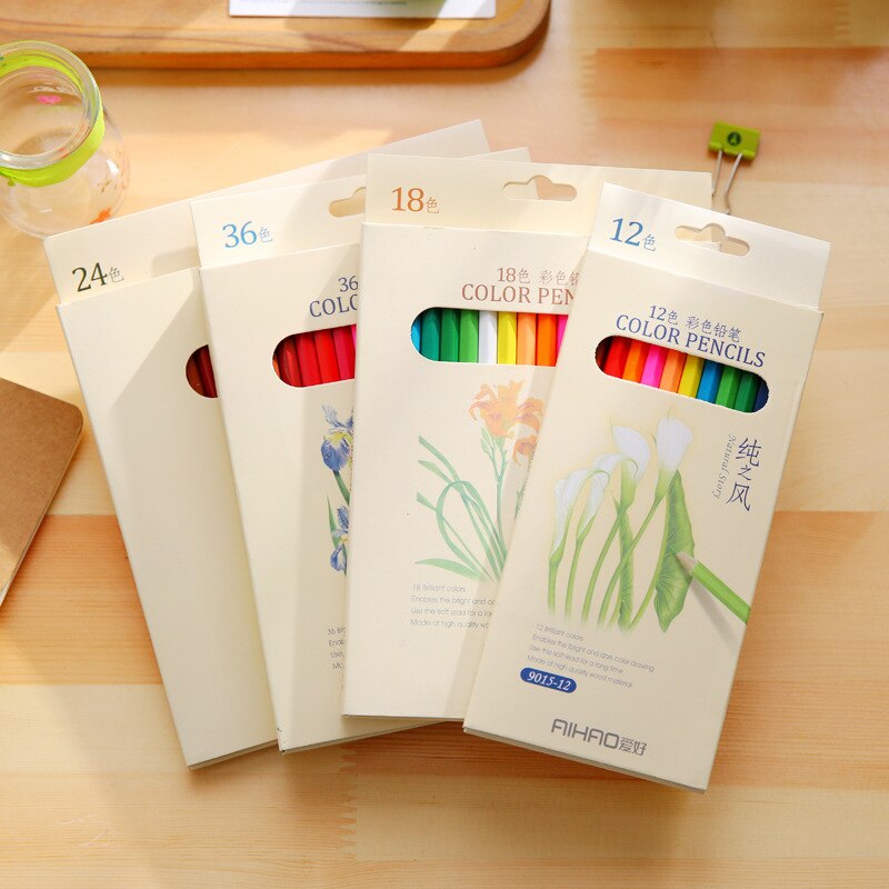 Nature wood color pencil for drawing 36 different ... – Grandado