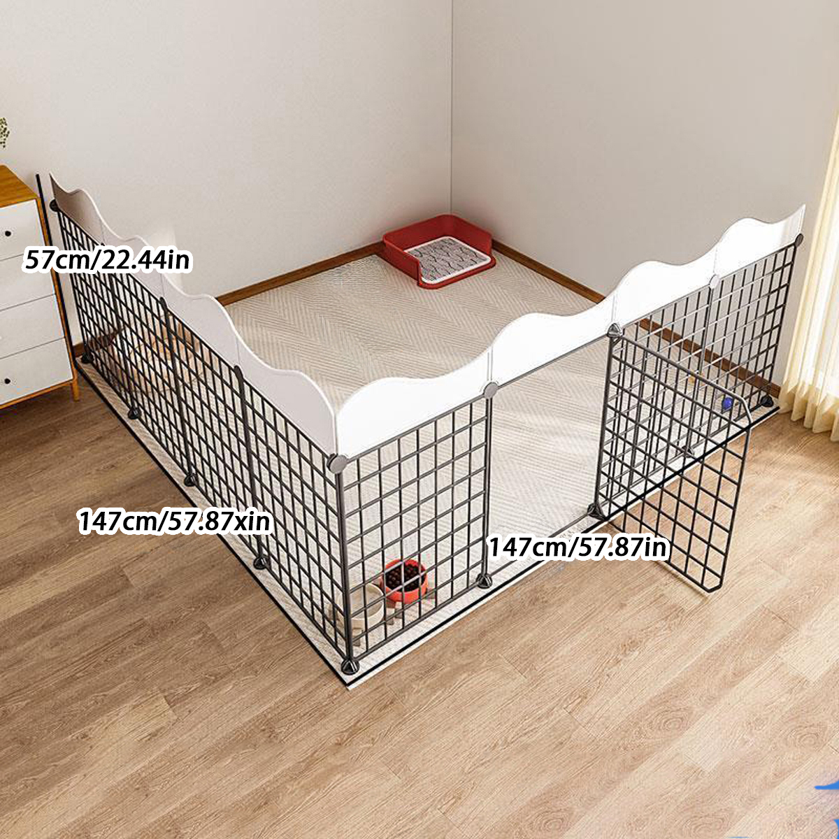 Husdjursstaket hundbur inomhus små och medelstora ... – Vicedeal