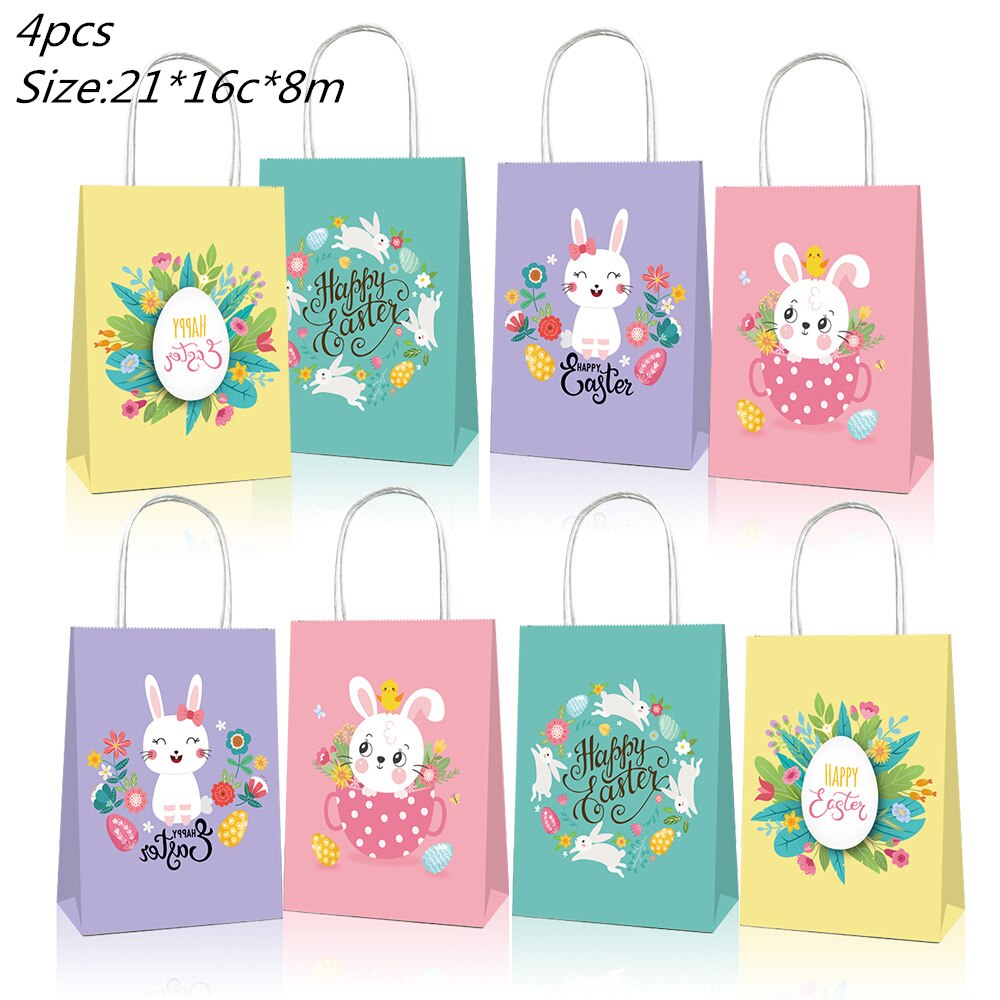 4 Stuks Easter Bunny Papier Verpakking Tassen Vale... – Vicedeal
