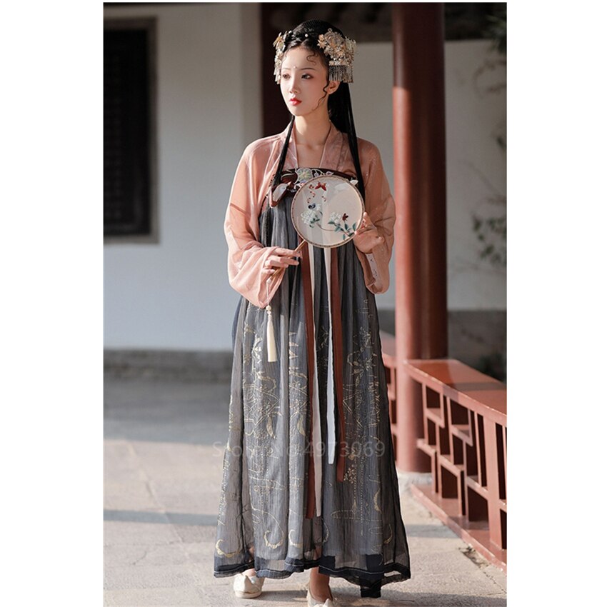 Adult Girls Hanfu Dress Chinese Folk Dance Costume... – Grandado