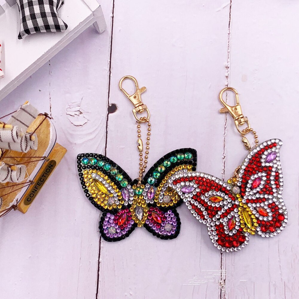 5D Diamond Painting Keychain Kit Cartoon Butterfly... – Grandado