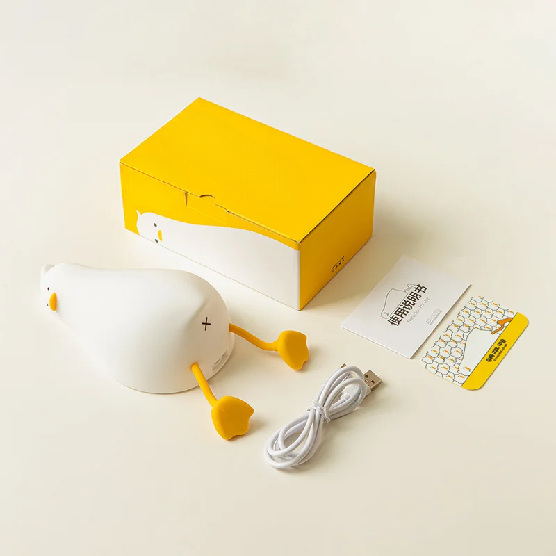 Lying Flat Duck Night Light, LED Squishy Duck Lamp... – Grandado
