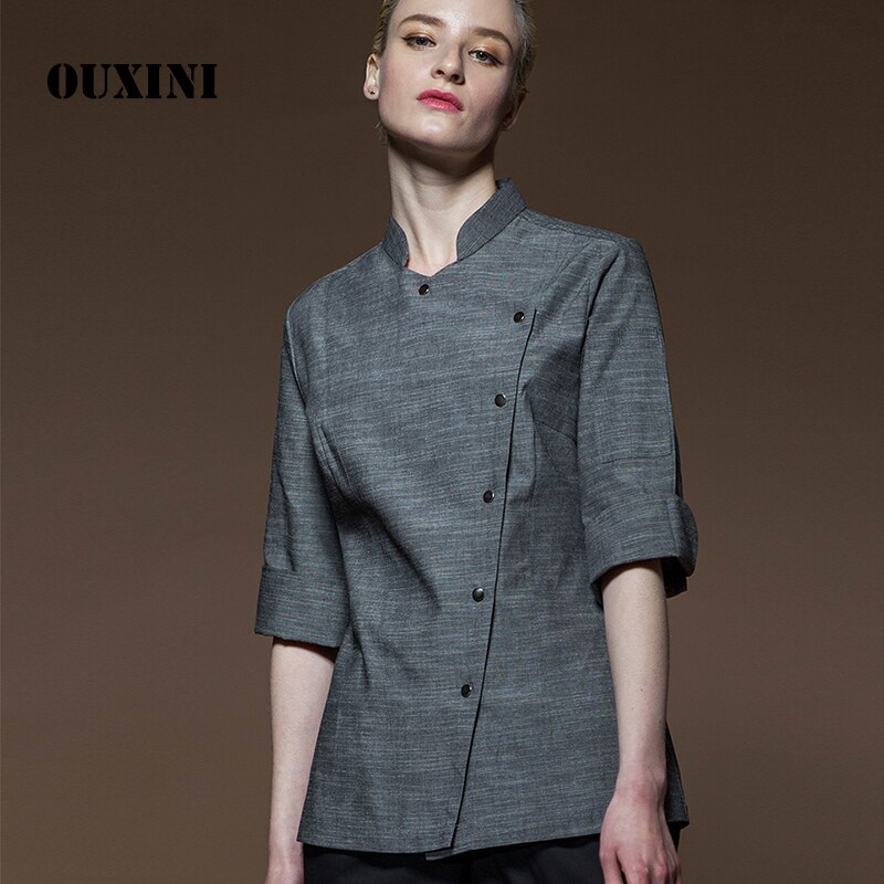 Unisex Japanese Korea style medium sleeve chef coo... – Vicedeal