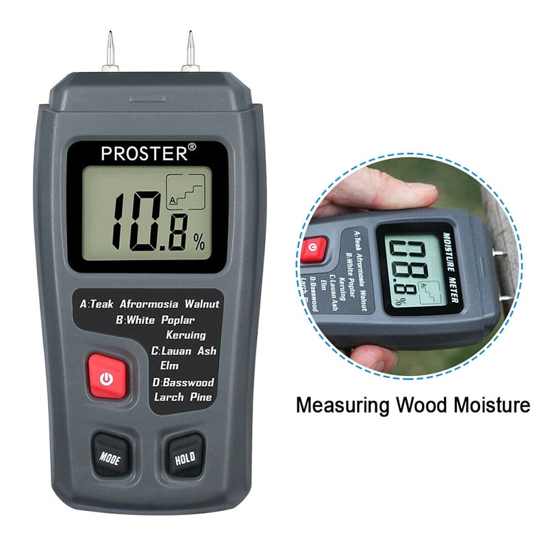 0-99.9% Two Pins Digital Moisture Timber Meter Tes... – Grandado
