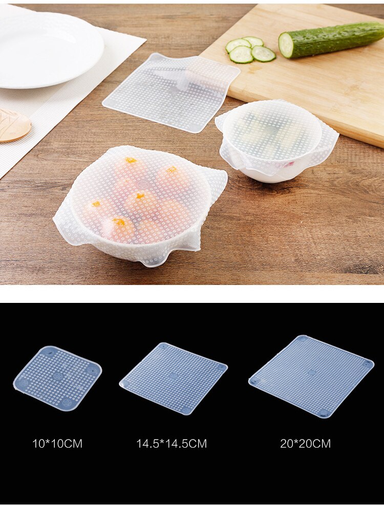 3PCS Fresh Food Wrap Plastic Wrap Reusable Food Wr... – Grandado