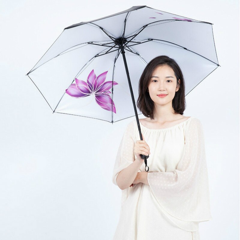 Women 3D Sunny Rainy Pattern Black Coating Multifu... – Vicedeal