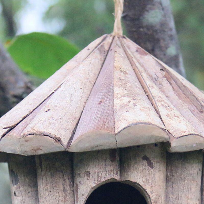 Handmade Wooden Environmental Protection Bird House Round Birdhouse ...
