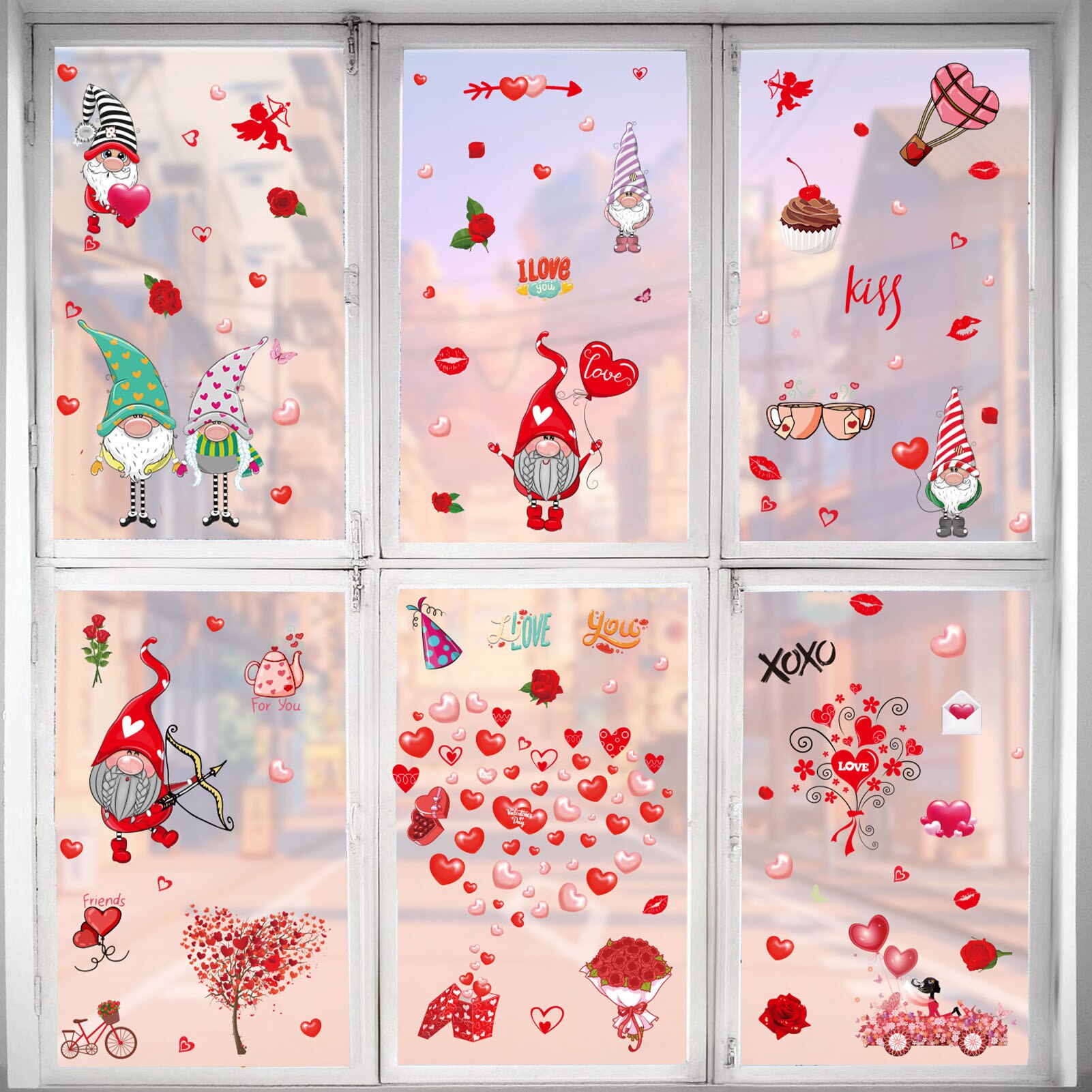 9PCS Electrostatic Stickers Window Glass Decals No... – Vicedeal