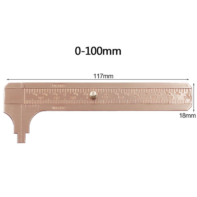80mm/100mm Pocket Mini Brass Sliding Ruler Gauge V... – Grandado