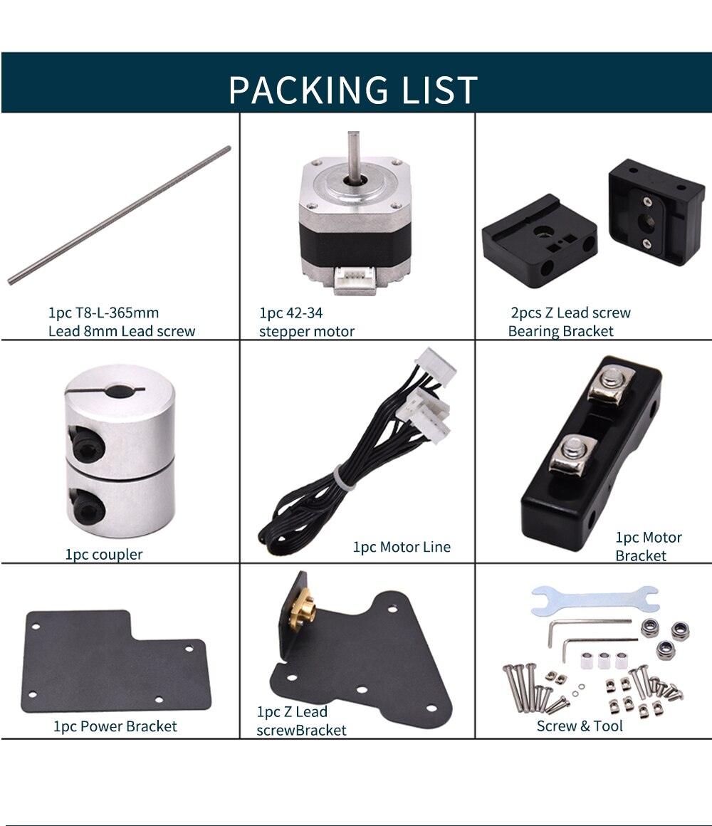 Dual Z Achse Aktualisierung Bausatz mit Blei Schra... – Grandado