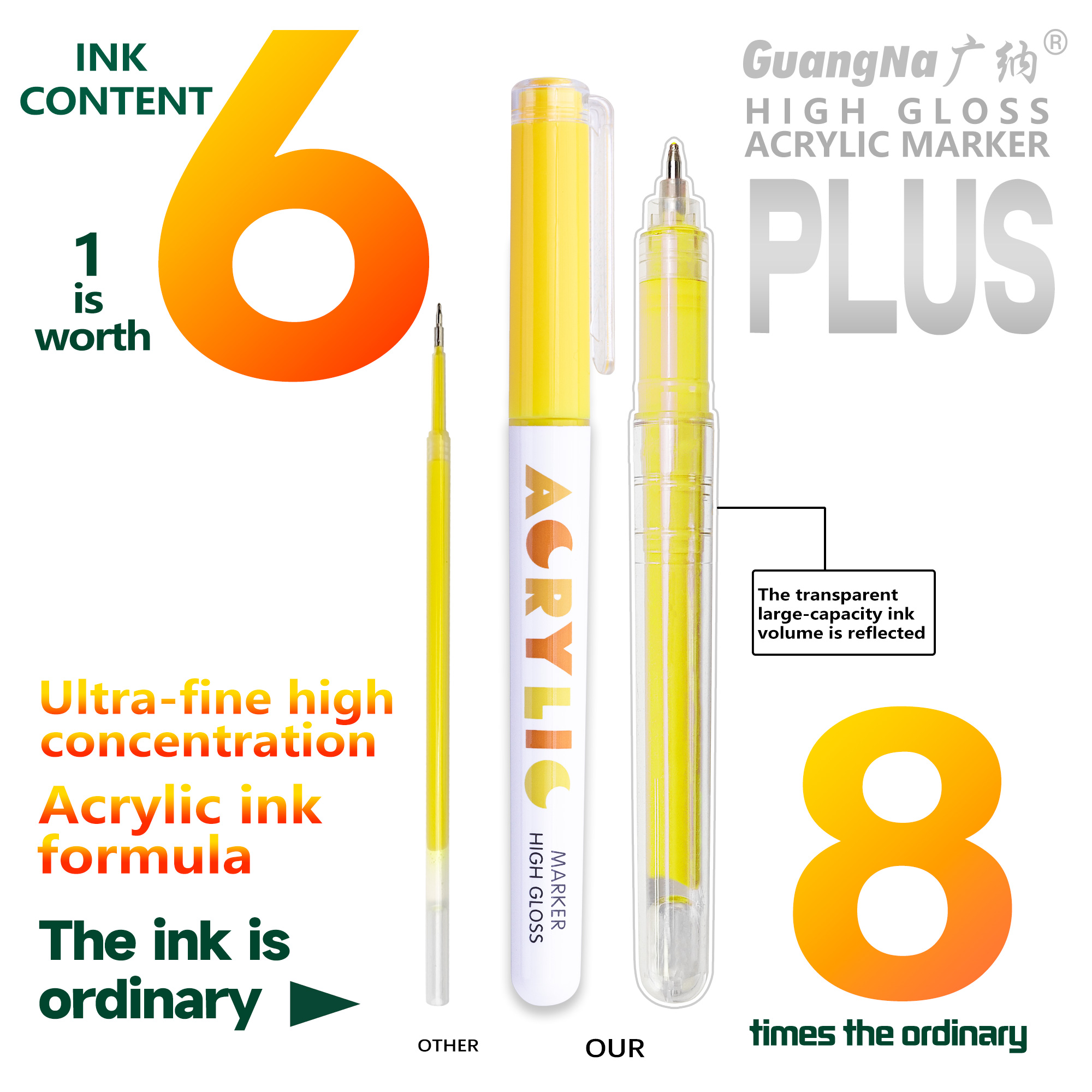 12/168 kleuren Grote Capaciteit Markeerstift Acryl... – Grandado