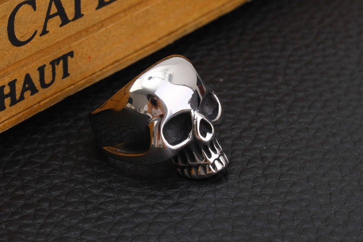 Vintage Titanium Steel Skull Men's Ring Personalit... – Vicedeal
