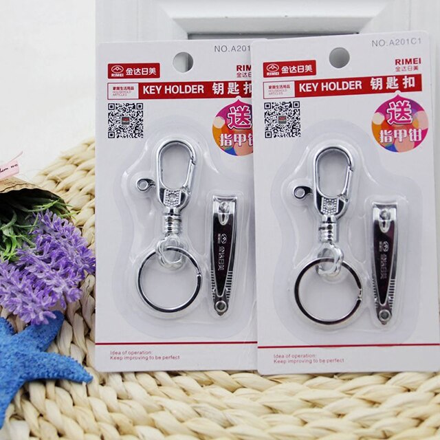 Top Metal Men Women Keychains Key Chain Nail clipp... – Vicedeal