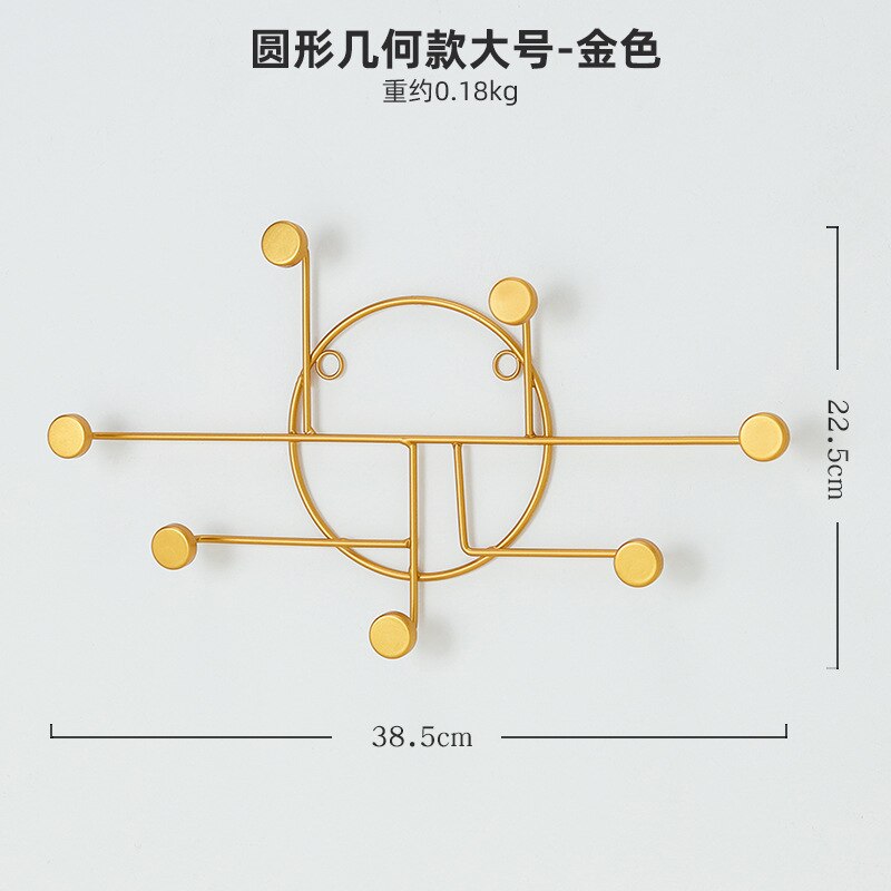 Nordisk metal dekorativ krog enkel geometrisk vægd... – Grandado