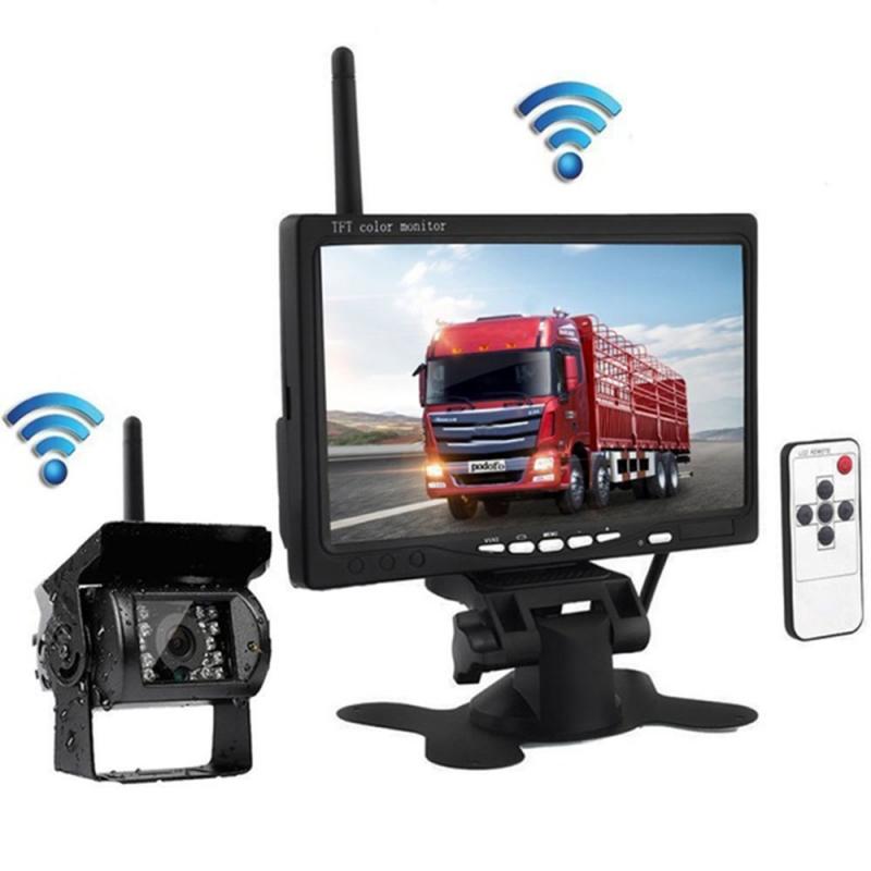 Universal 7inch Car HD Monitor Rear View Wireless IR Reversing Camera ...