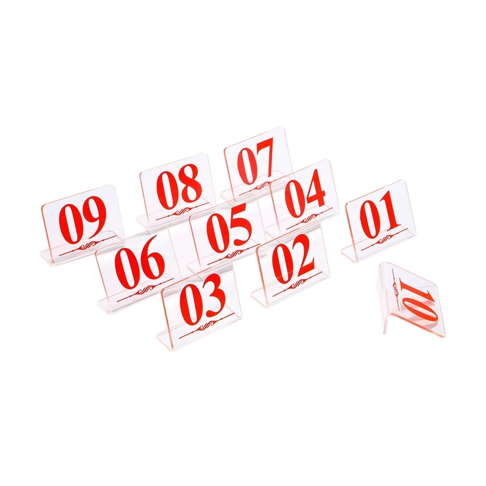 10pcs Restaurant Table Number Stand Acrylic Digita... – Vicedeal