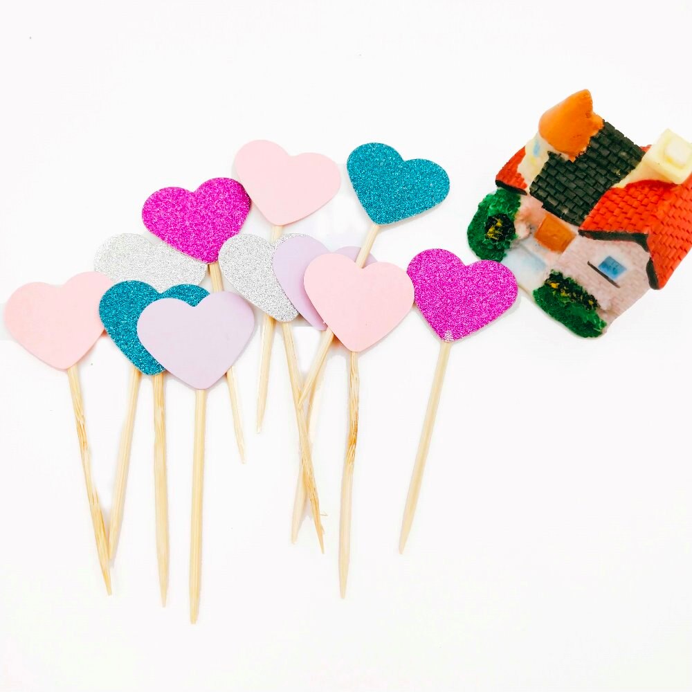 10pcs/bag Heart shap Colorful Food Picks Party Too... – Grandado