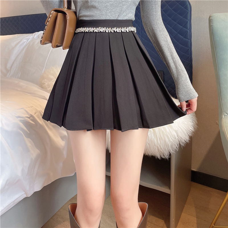 Skirts Women Solid High Waist Mini Japanese Style ... – Grandado