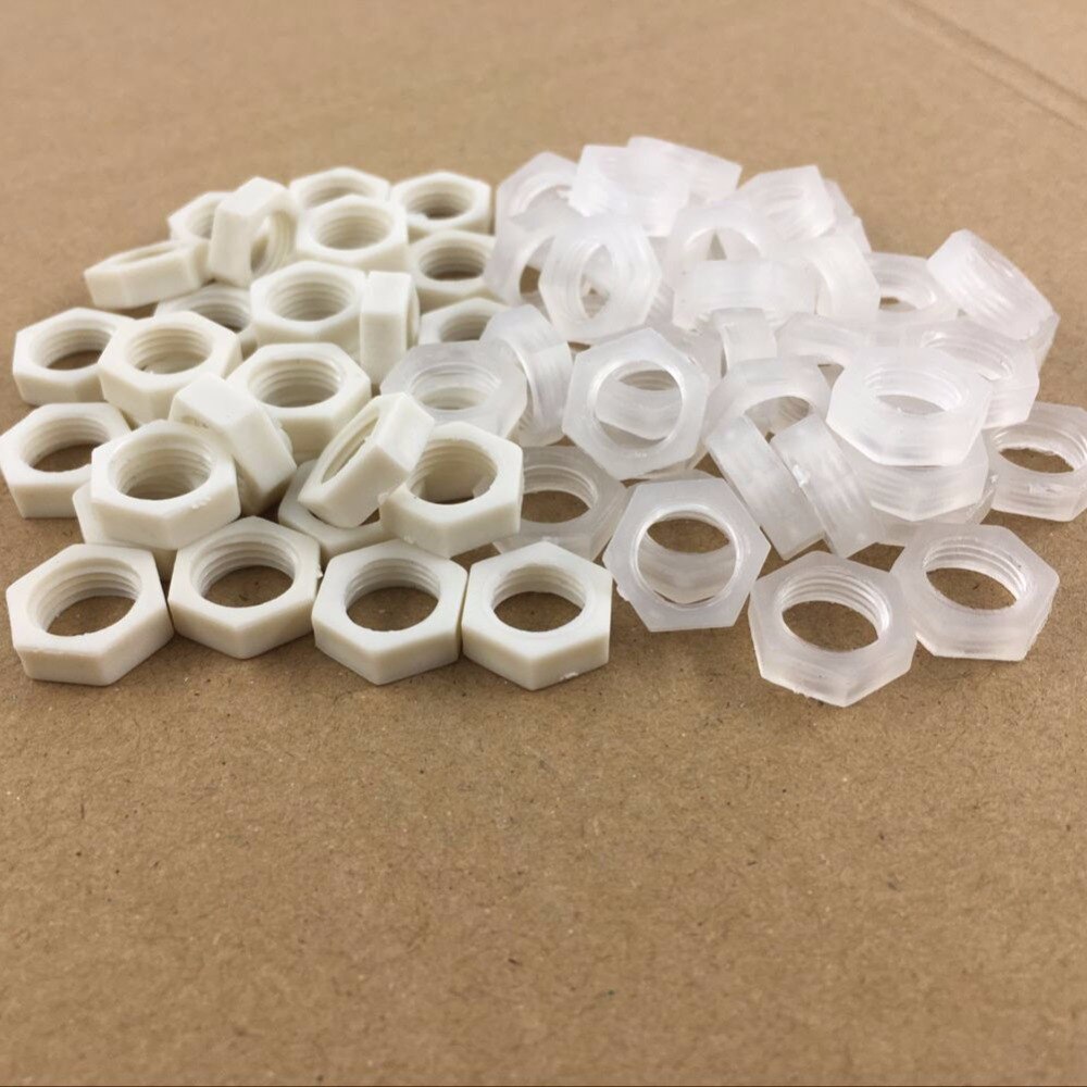 50 stks/partij Metric Moer M10 Plastic Hexagon Moe... – Vicedeal