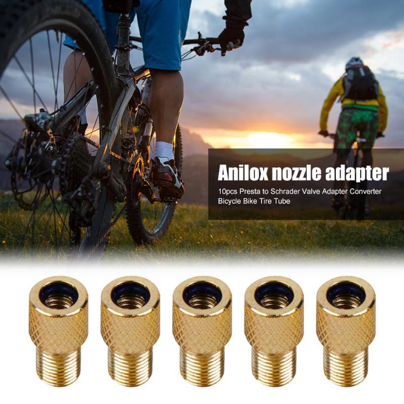 10Pcs Brass Adaptor Presta To Schrader Bicycle Val... – Grandado