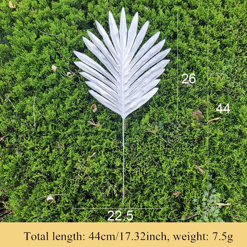 5pcs/lot Silver Artificial leaf Monstera Palm Mapl... – Grandado
