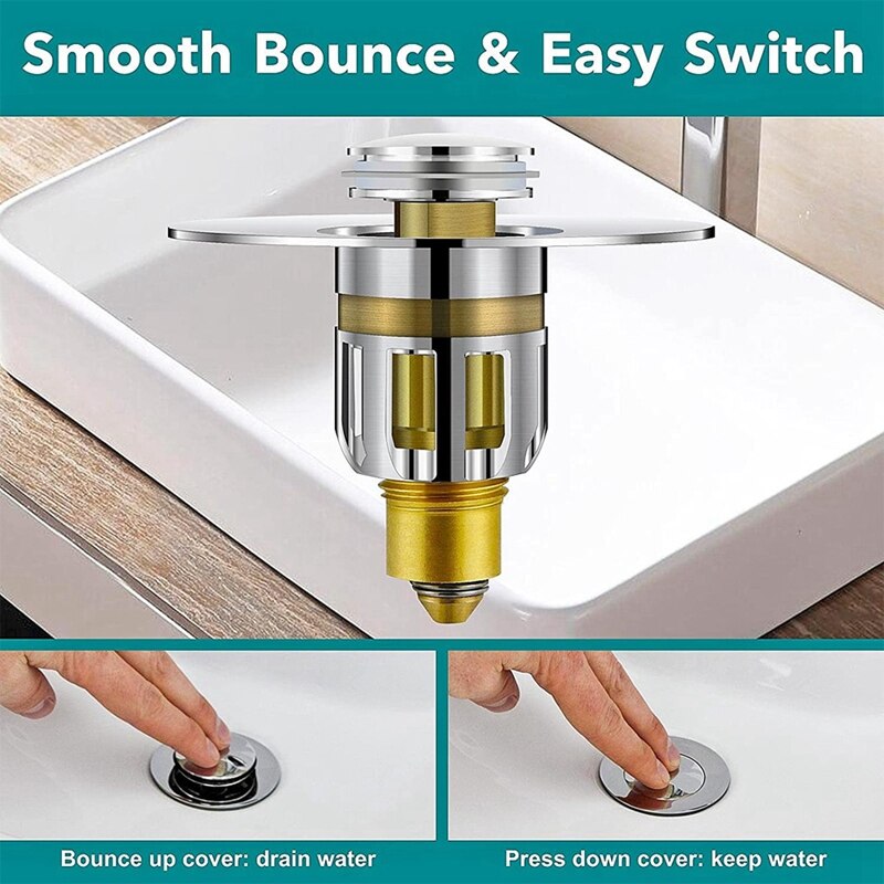 Universal Edition Bathroom Sink Stopper Drain Stop... – Grandado