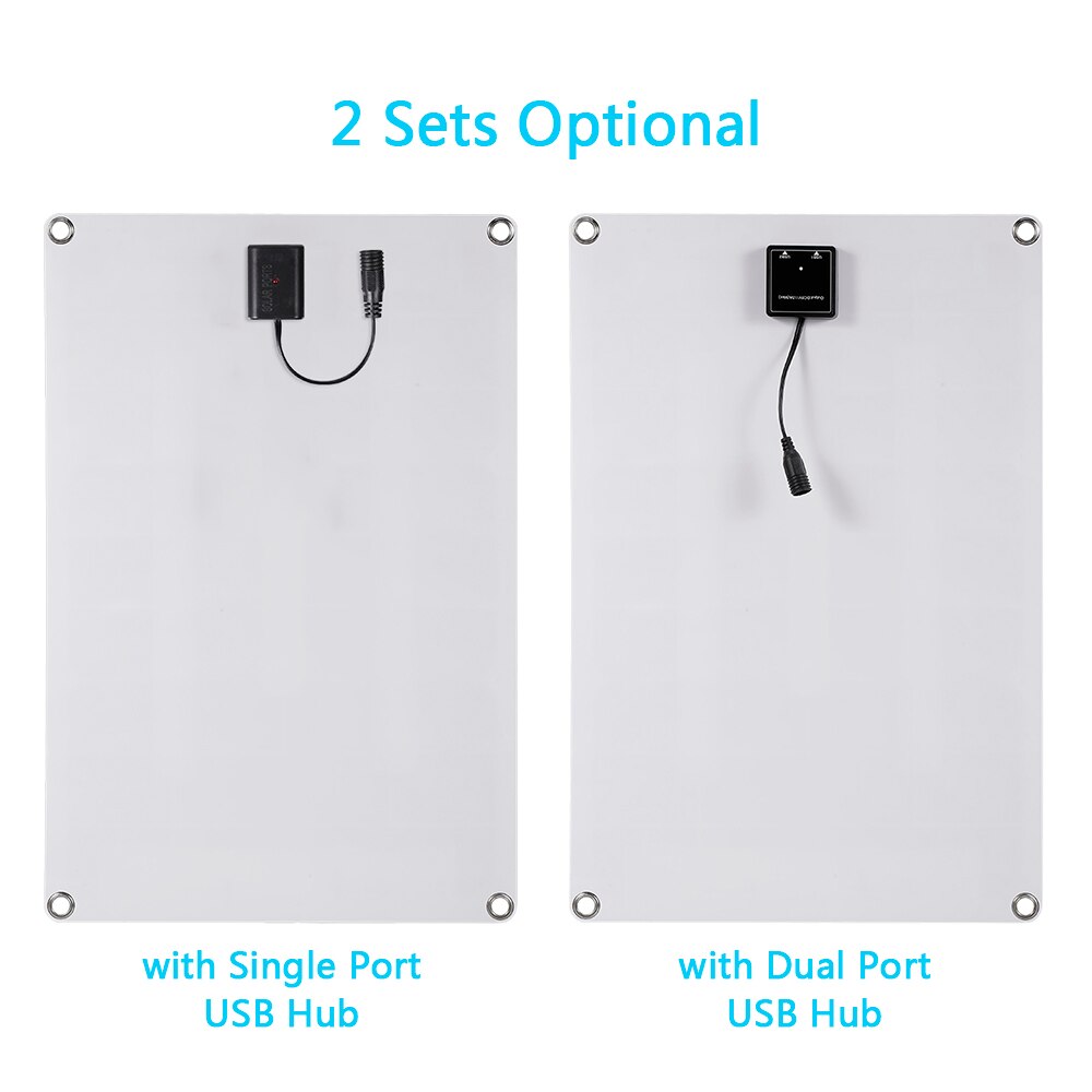 Solar Panel Kit 20W Solar Cells USB Hub Car Chargi... – Grandado