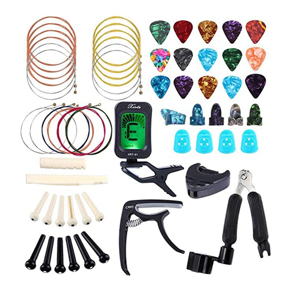 60PCS Guitar Accessories Kit Including Guitar Pick... – Vicedeal
