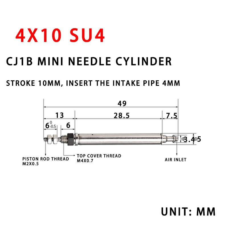 Single-Action Miniatuur Naald-Vormige Externe Draa... – Grandado