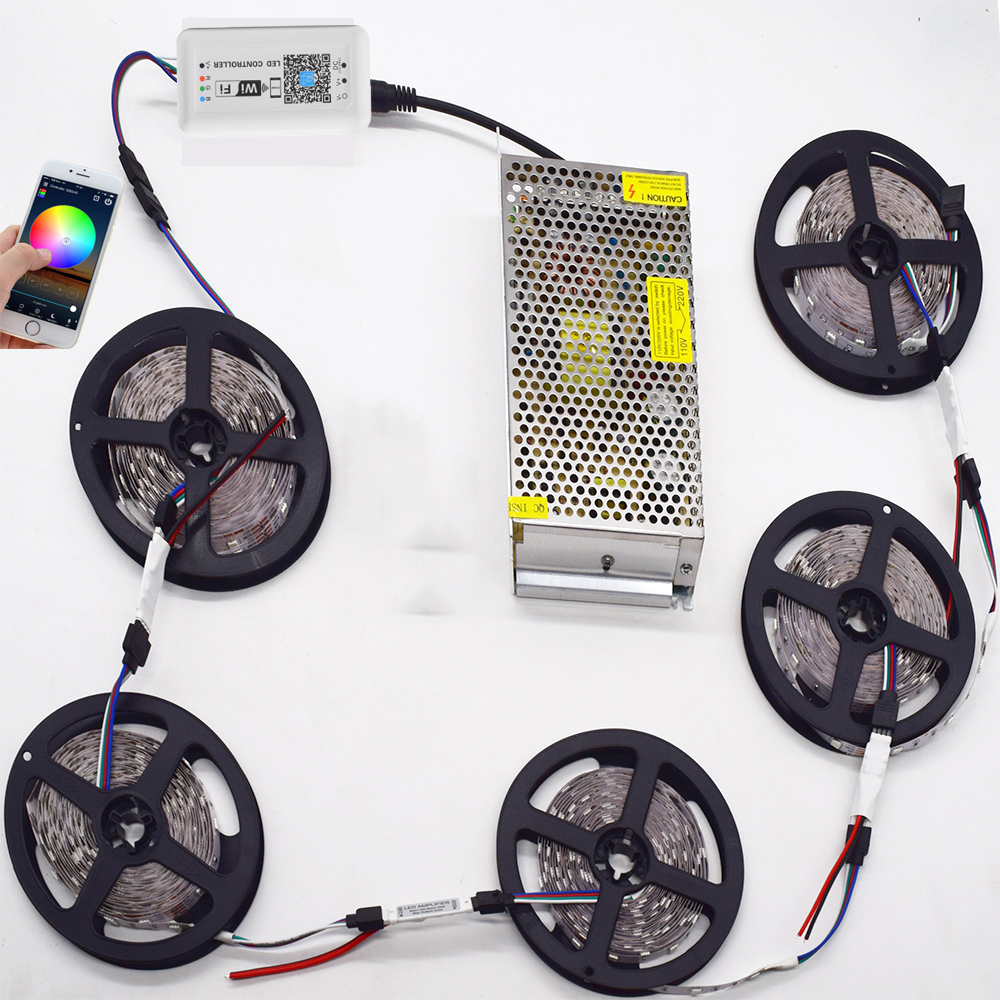 Tira de luces LED RGB de 20M y 15M impermeable 505... – Grandado