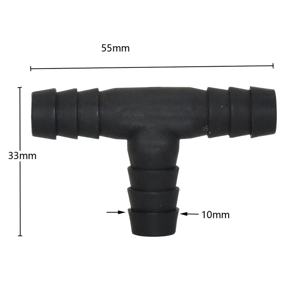 10 Pcs Tee Tube Length 55 MM 12/8MM Diameter Poult... – Grandado