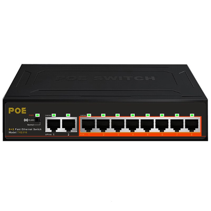 Interruptor POE de 100 Mbps de 8 + 2 puertos con f... – Grandado