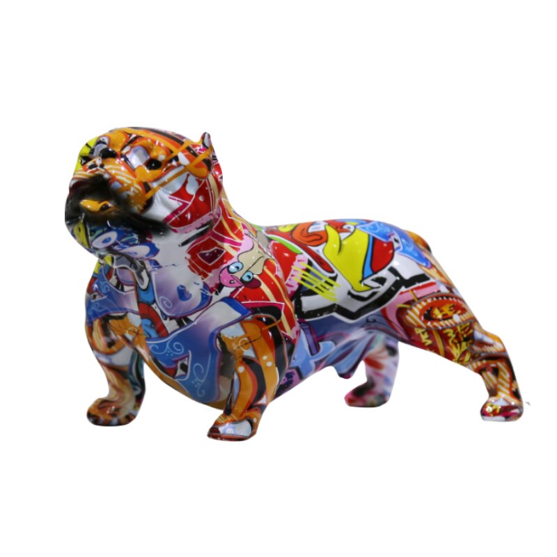 Graffiti Bully Color Decor Solid Realistic Dog Ent... – Grandado