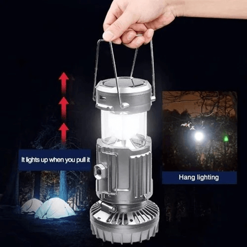 Solar Camping Lantern With Fan Portable Stretchabl... – Grandado
