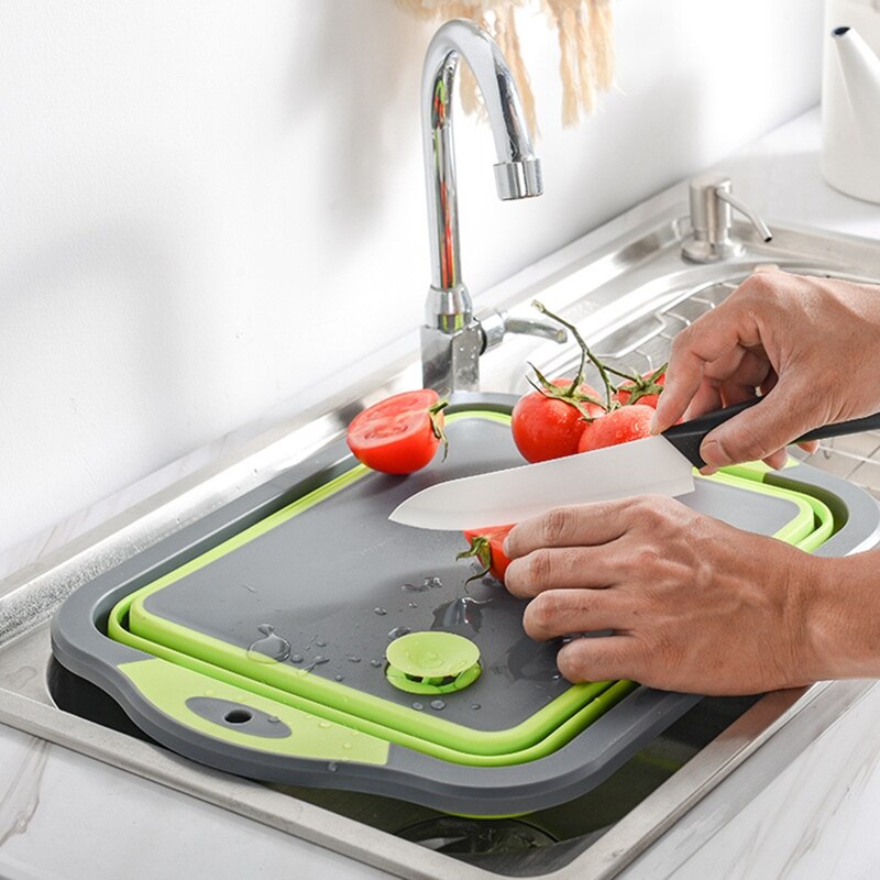 3 in 1 Multifunction Chopping Board Dish Tub with ... – Grandado
