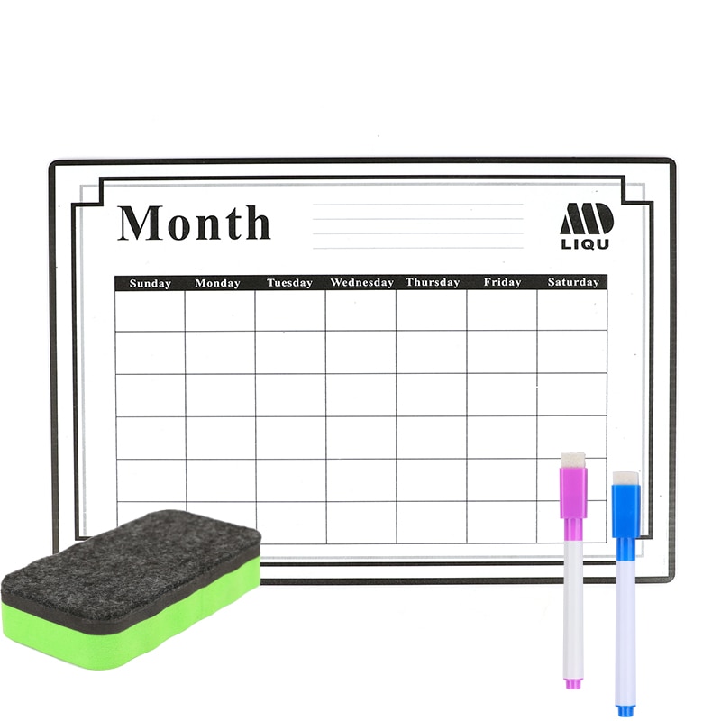 A4 Magnetic Weekly & Monthly Planner Whiteboard Fr... – Grandado