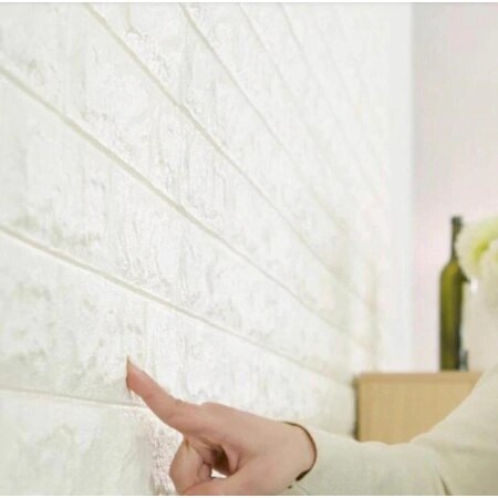 65mm Self-Adhesive White Flexible Sponge Brick Wal... – Grandado