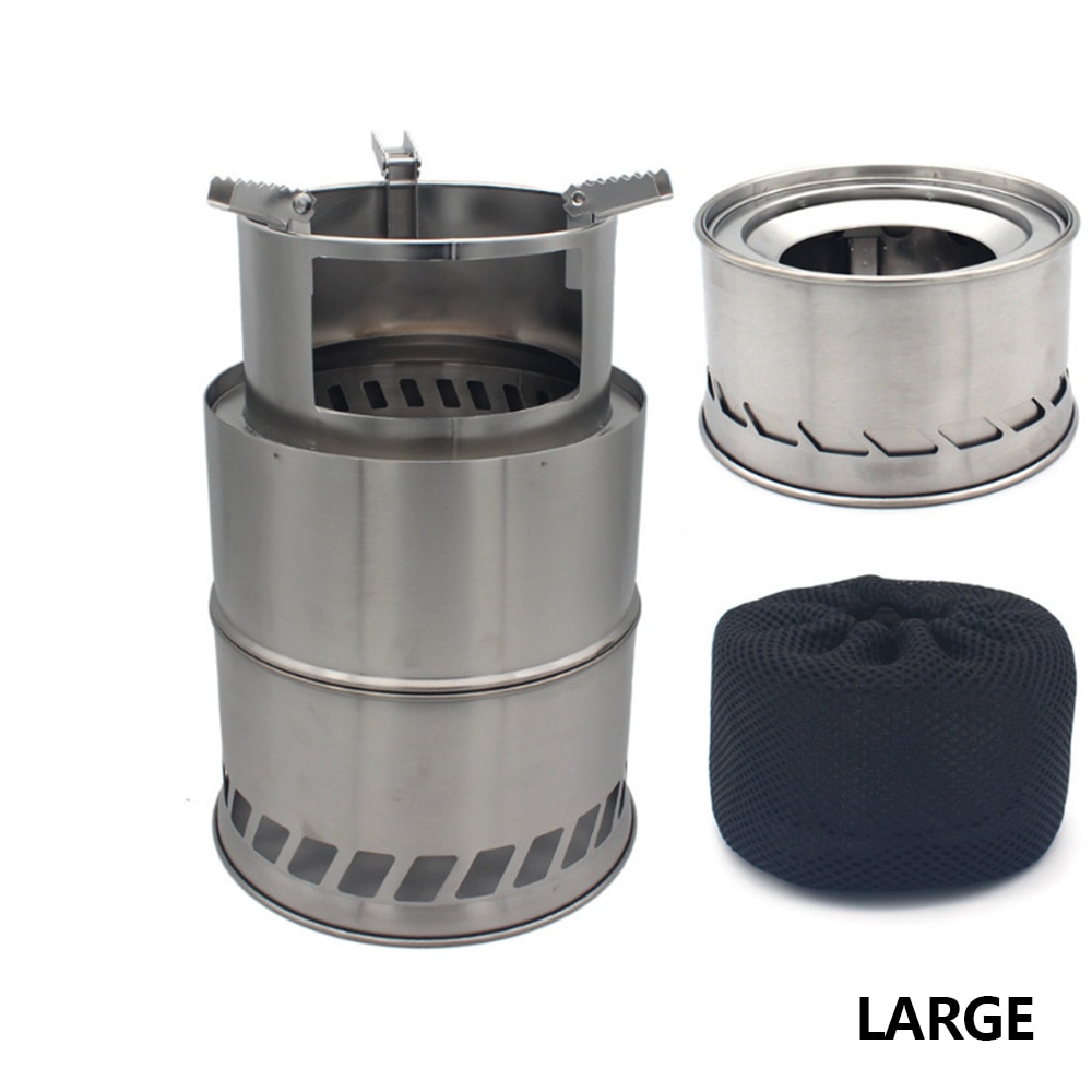Portable Camping Wood Stove Split Stainless Steel ... – Grandado