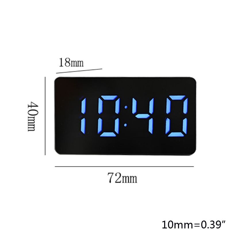 LED Mirror Clock Electronic Alarm Clock with Time/... – Grandado