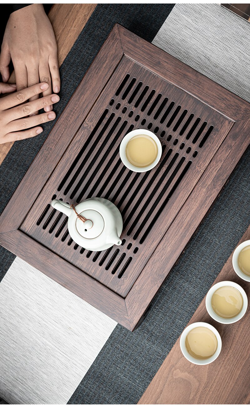 Chinese Tea Table Tray Tea Set Board Bamboo Natura... – Grandado