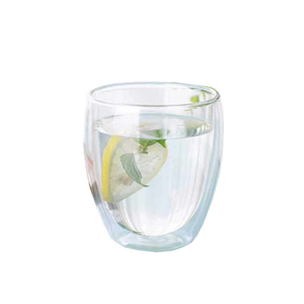 250/350/450ML Clear Double Layer Crystal Tea Cup R... – Grandado