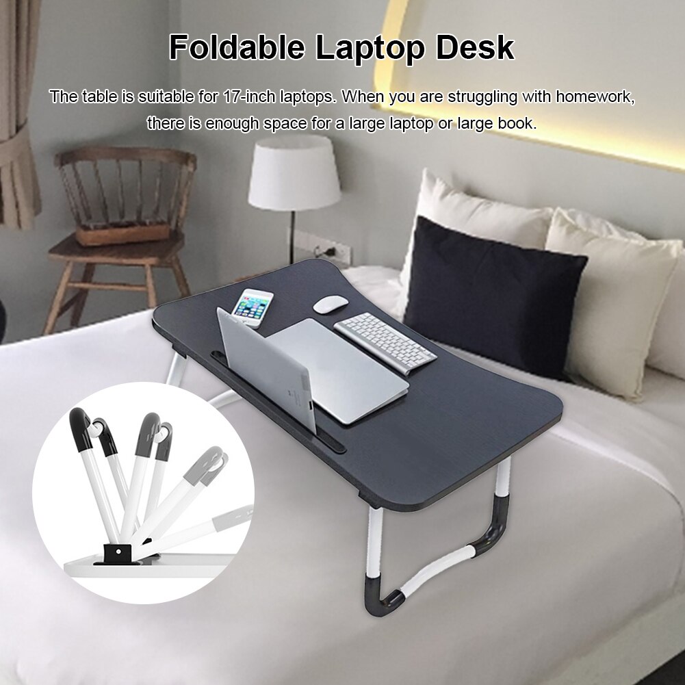 Foldable Laptop Table Portable Standing Bed Desk C... – Grandado