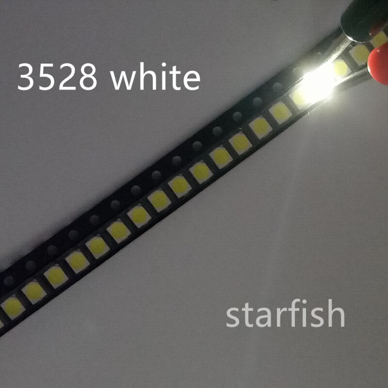 100 stk 3528 hvit lampe 3528/2835 smd led 3528- cw... – Grandado