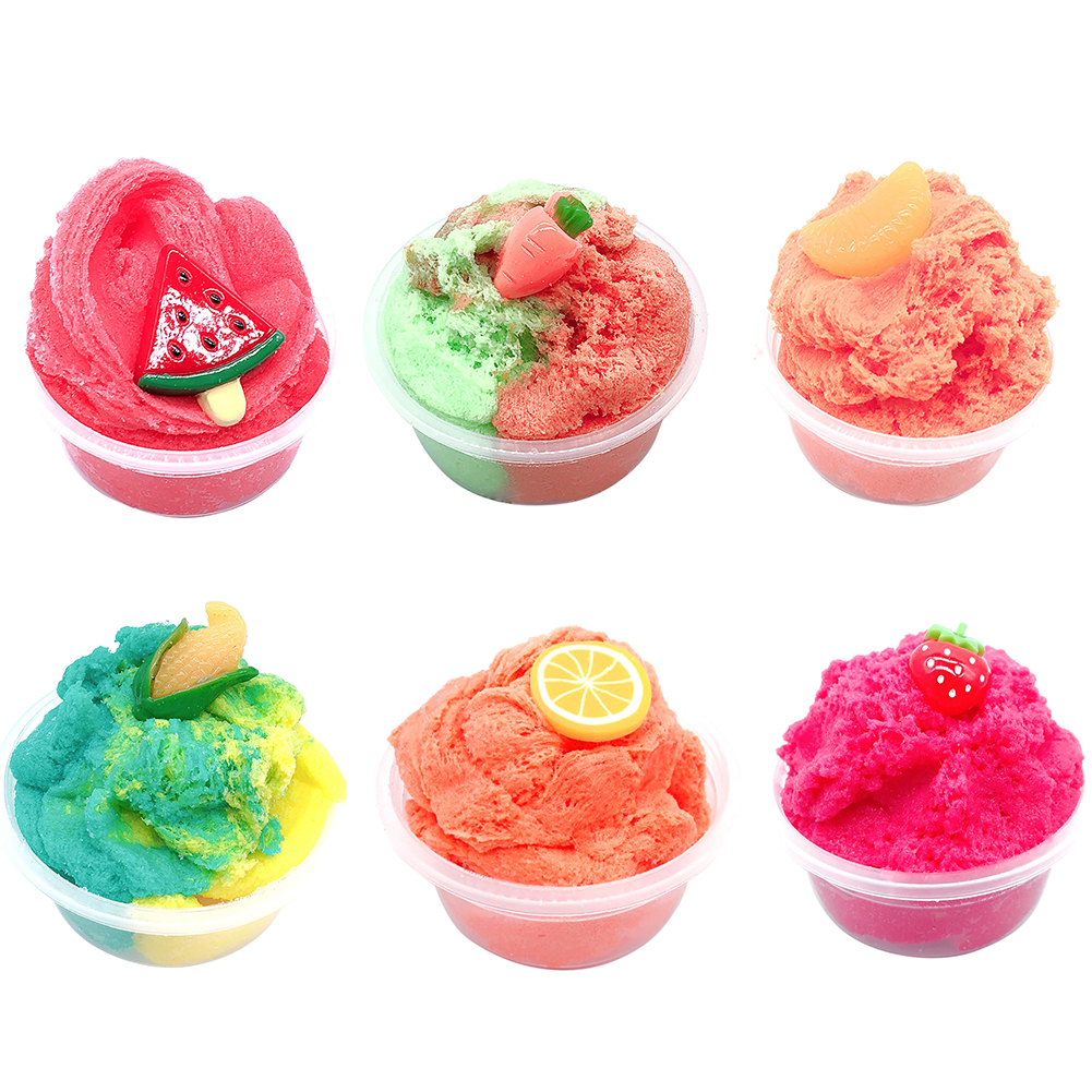 Fluffy Fruit Watermelon Strawberry Slime Clay Fill... – Grandado