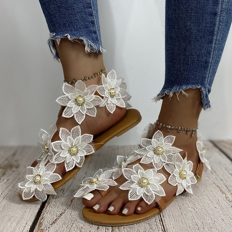 Vrouwen Sandalen Bloemen Slippers Zomer Slippers S... – Grandado