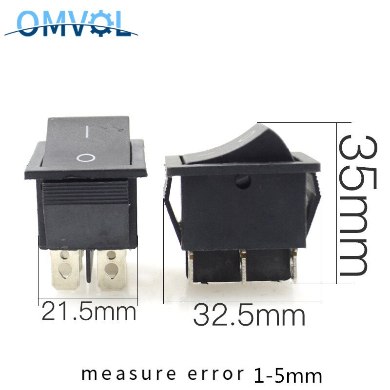 Black AC 15A 250V 20A 125V 6 Pins DPST On/Off Rock... – Vicedeal