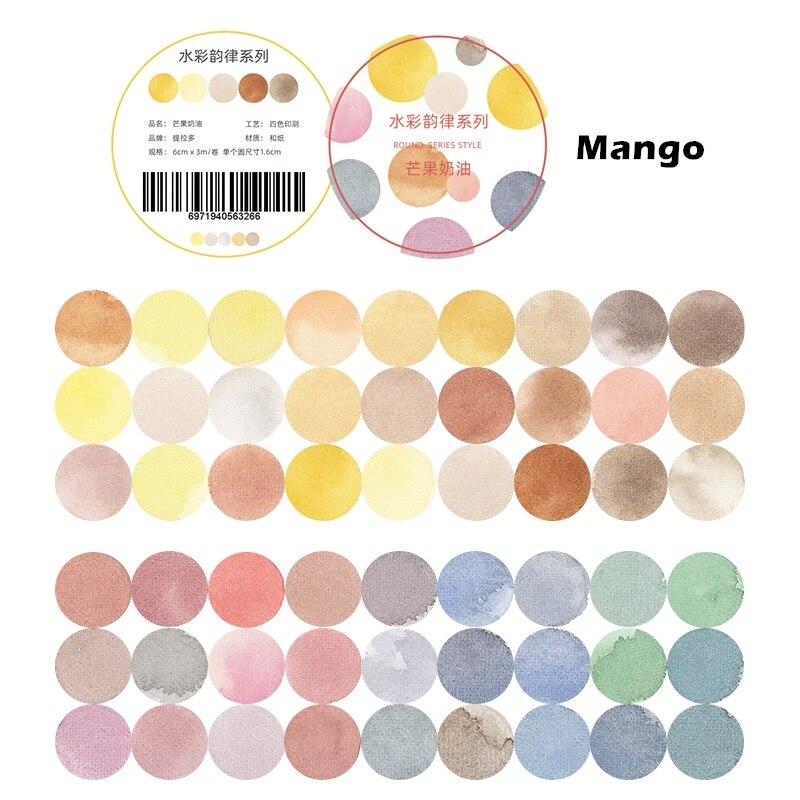 16Mm Dots Ronde Stickers Tape Set Mango Blueberry ... – Grandado