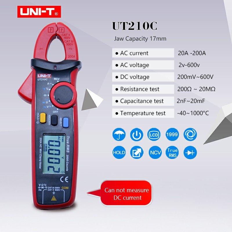 True RMS UNI-T UT210A/B/C mini multimeter digital ... – Grandado
